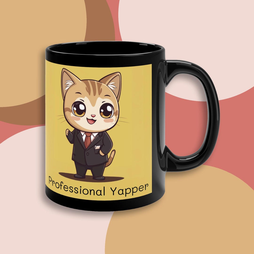 Cute Cat 'professional Yapper' Caption, Born to Yap, Certified Yapper ...