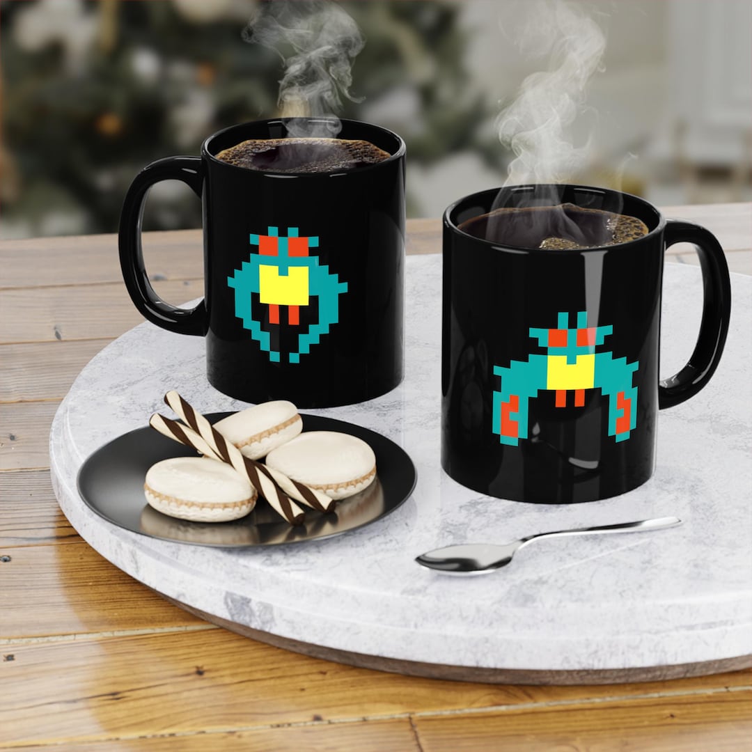 Galaga Alien Mug, Retro 8-bit Arcade Coffee Cup, Pixel Art Gamer Gift ...