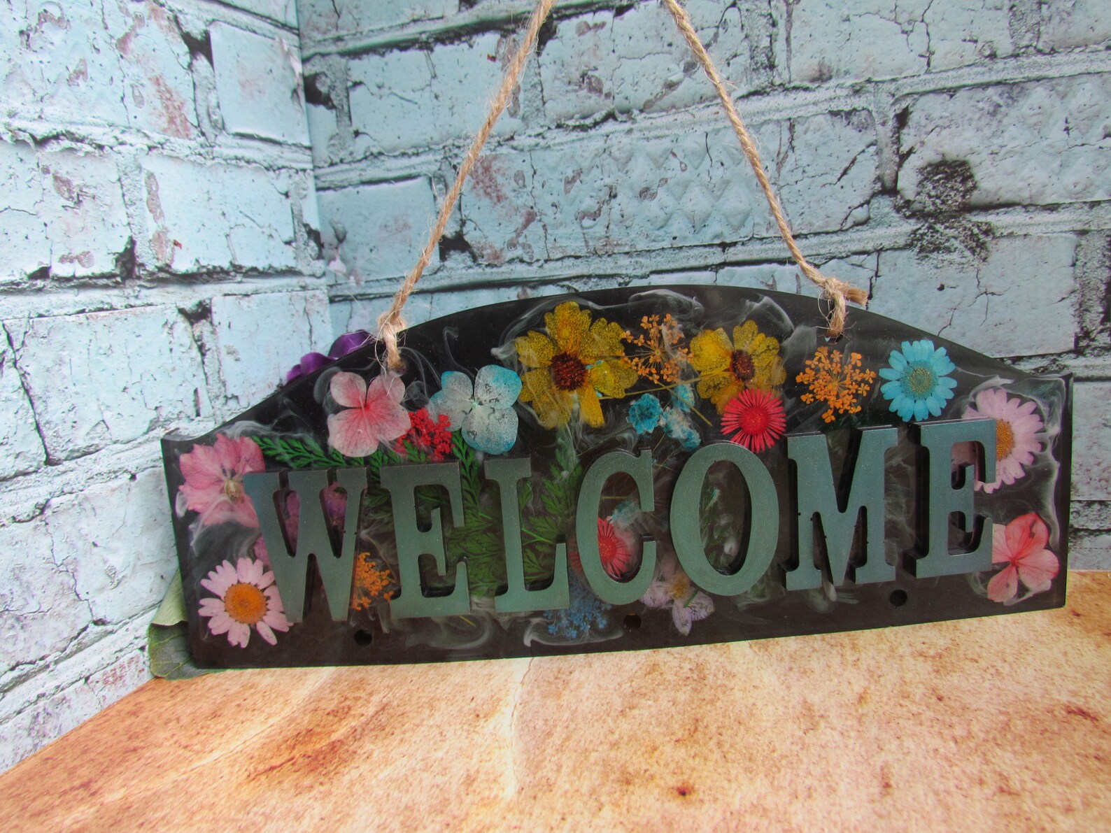 Hanging Welcome Sign/ Resin Welcome sign/ Welcome Sign/ | Etsy