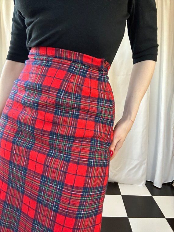 Vintage '70s Pendleton Red Royal Stewart Tartan Plaid… - Gem