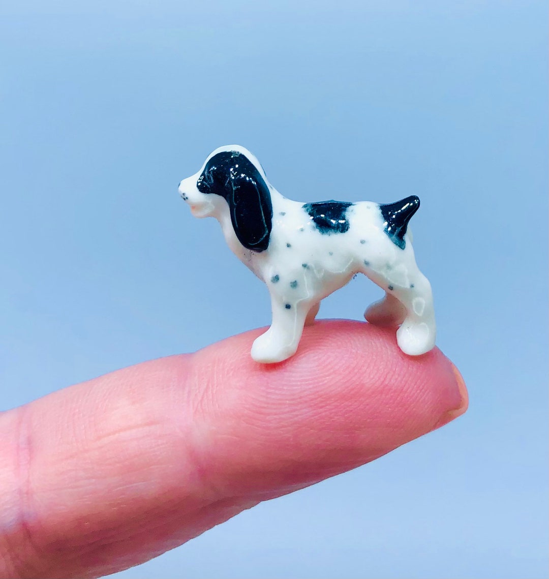 Miniature Ceramic Dog Springer Cocker Sprocker Spaniel Puppy ...