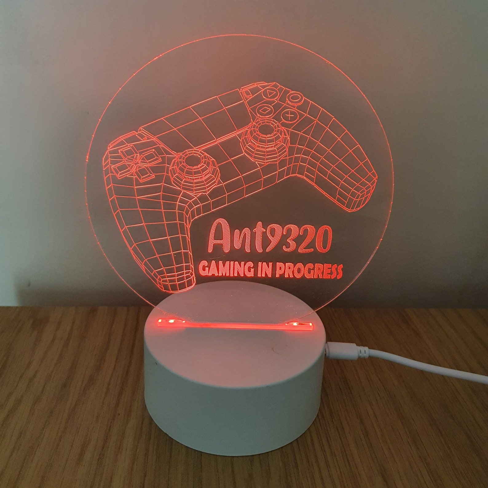 Custom LED Gaming PS5 controller LED/3D Lamp/Custom Night | Etsy