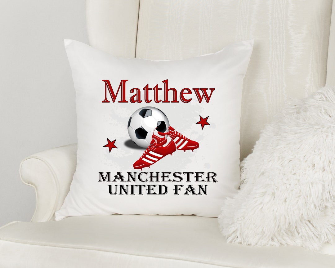 Manchester United Cushion Cover Personalised/football Cushion/football ...