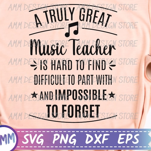 Music Teacher SVG A Truly Music Teacher Svg Appreciation - Etsy