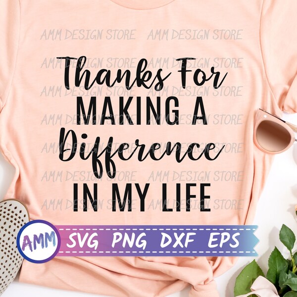 Thank You for Making a Difference Svg - Etsy