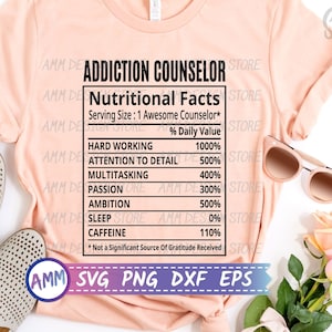 Addiction Counselor Svg, Addiction Counselor Nutritional Facts ...