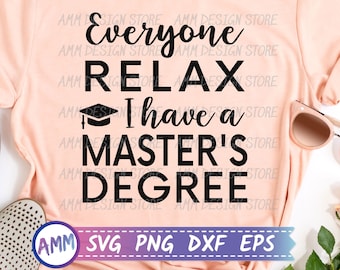 Masters Degree Svg, Mama With a Masters Svg, Graduation Svg, Graduation ...