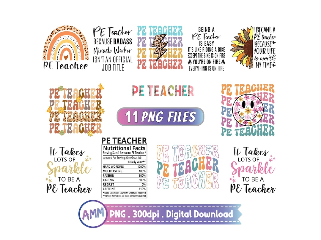 PE Teacher PNG, Physical Education Png, Bundle, PE Coach Png, Shirt Png ...