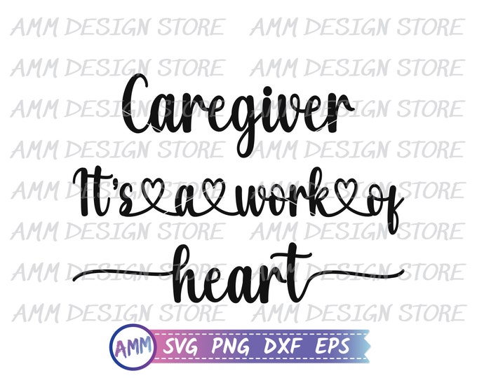 Heart of a Caregiver Svg, Carer Svg, Heart Svg, Shirt, Caregiver Svg ...