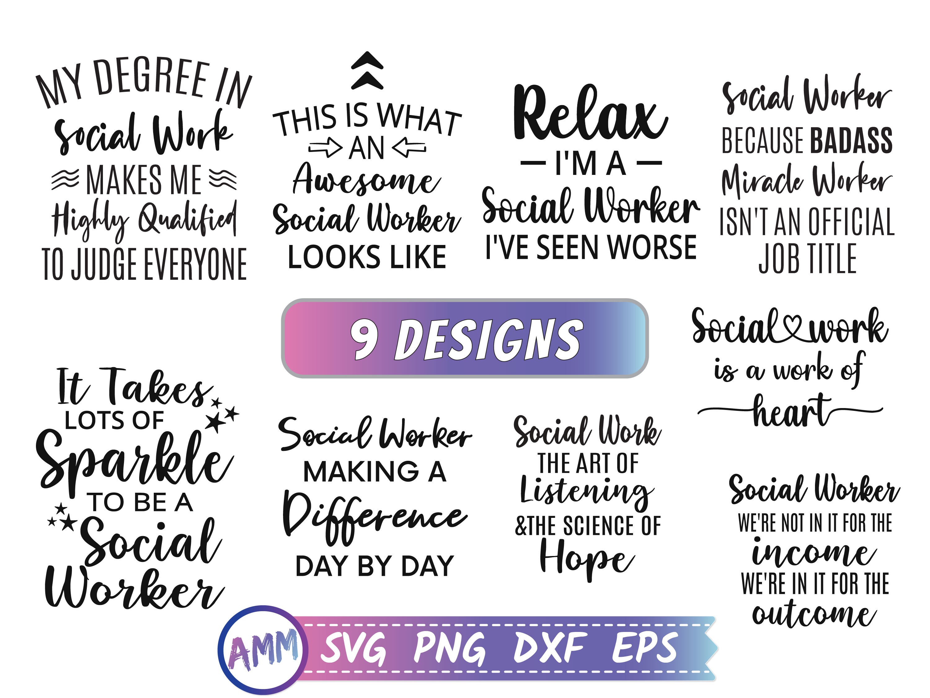 Social Worker svg Social Worker Bundle svg SW Bundle svg | Etsy