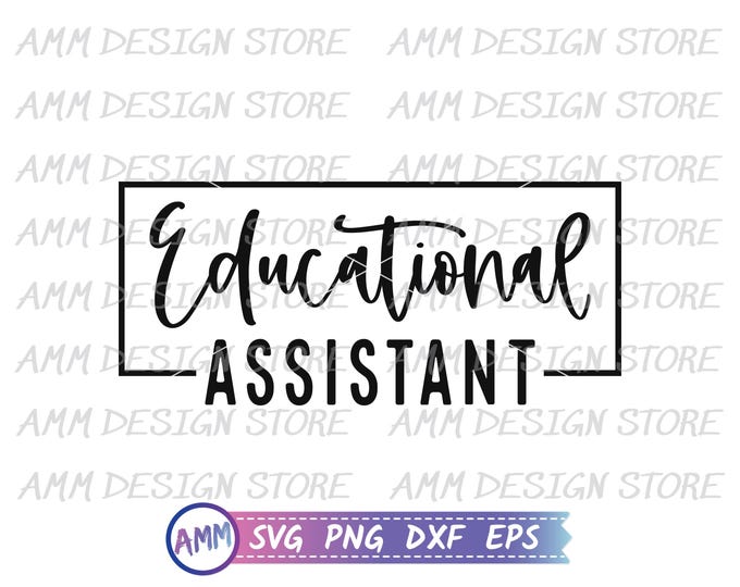 Educational Assistant SVG Bundle, Teaching Assistant Svg, Eps, Dxf, Ai ...