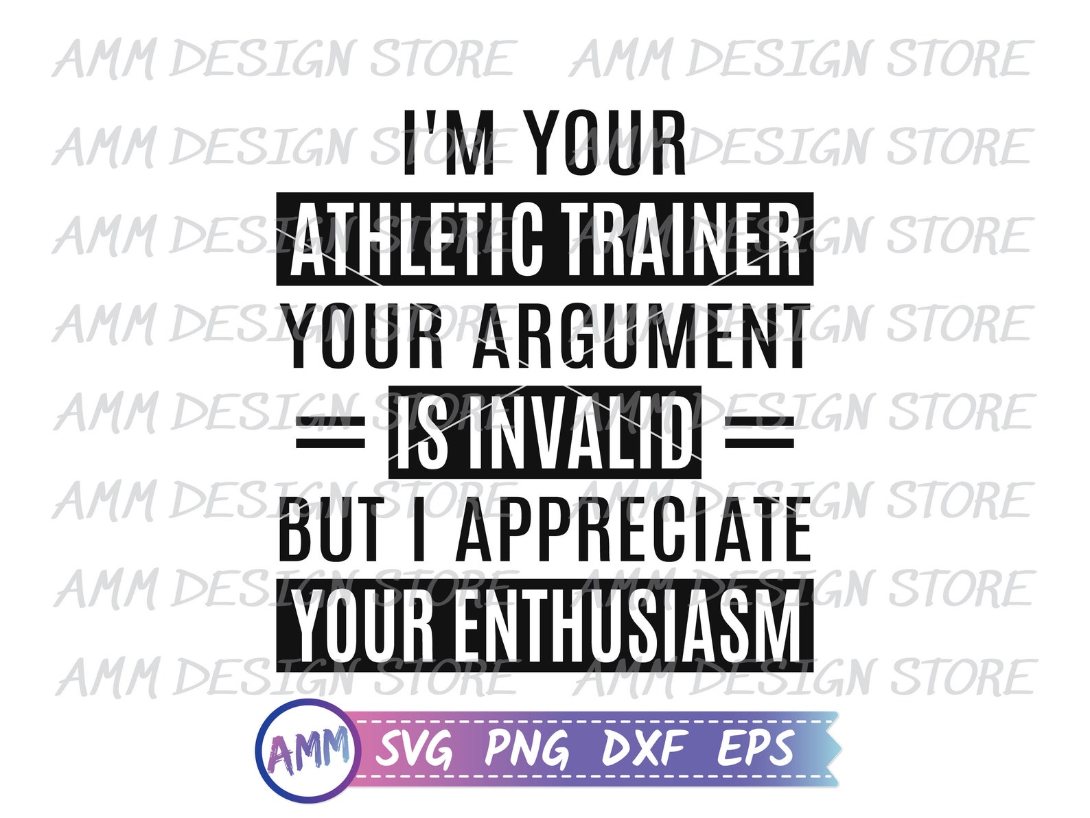 Athletic Trainer SVG AT Svg I'm Your Athletic Trainer - Etsy