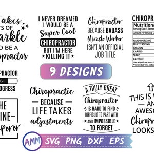 Chiropractor Svg, Chiropractor Bundle SVG, 9 Chiropractor Shirt Design ...