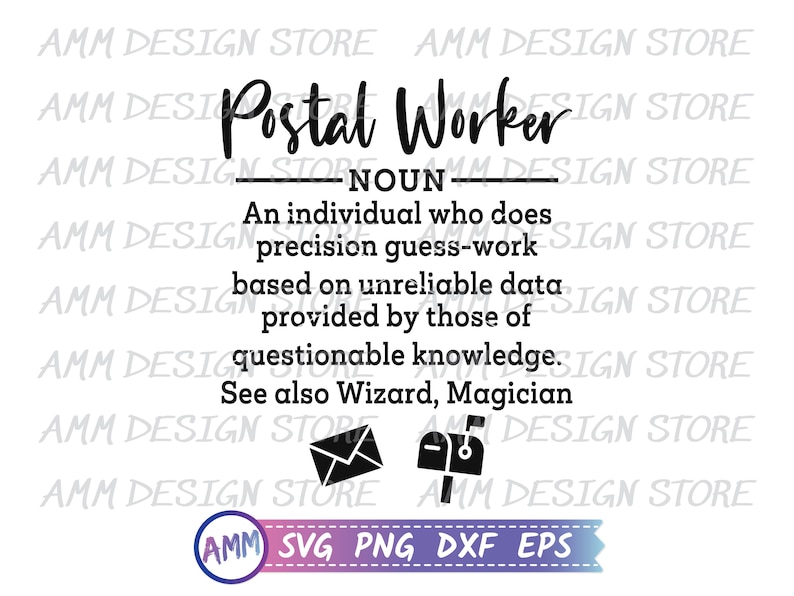 Postal Worker Svg Postal Worker Definition Svg Mail Carrier - Etsy
