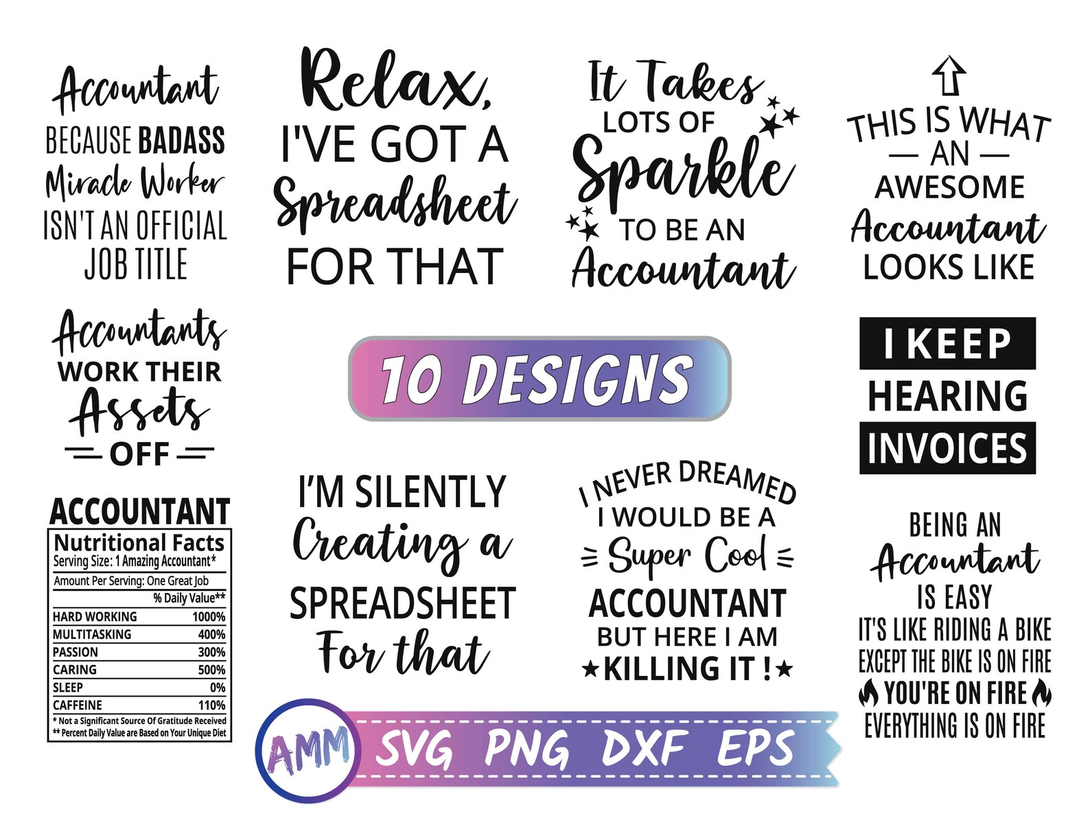 Accountant Svg Accountant Bundle Svg Accountant Gift Svg - Etsy