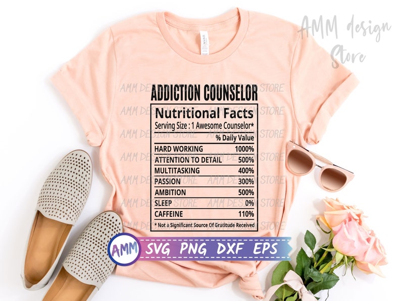 Addiction Counselor Svg Addiction Counselor Nutritional - Etsy