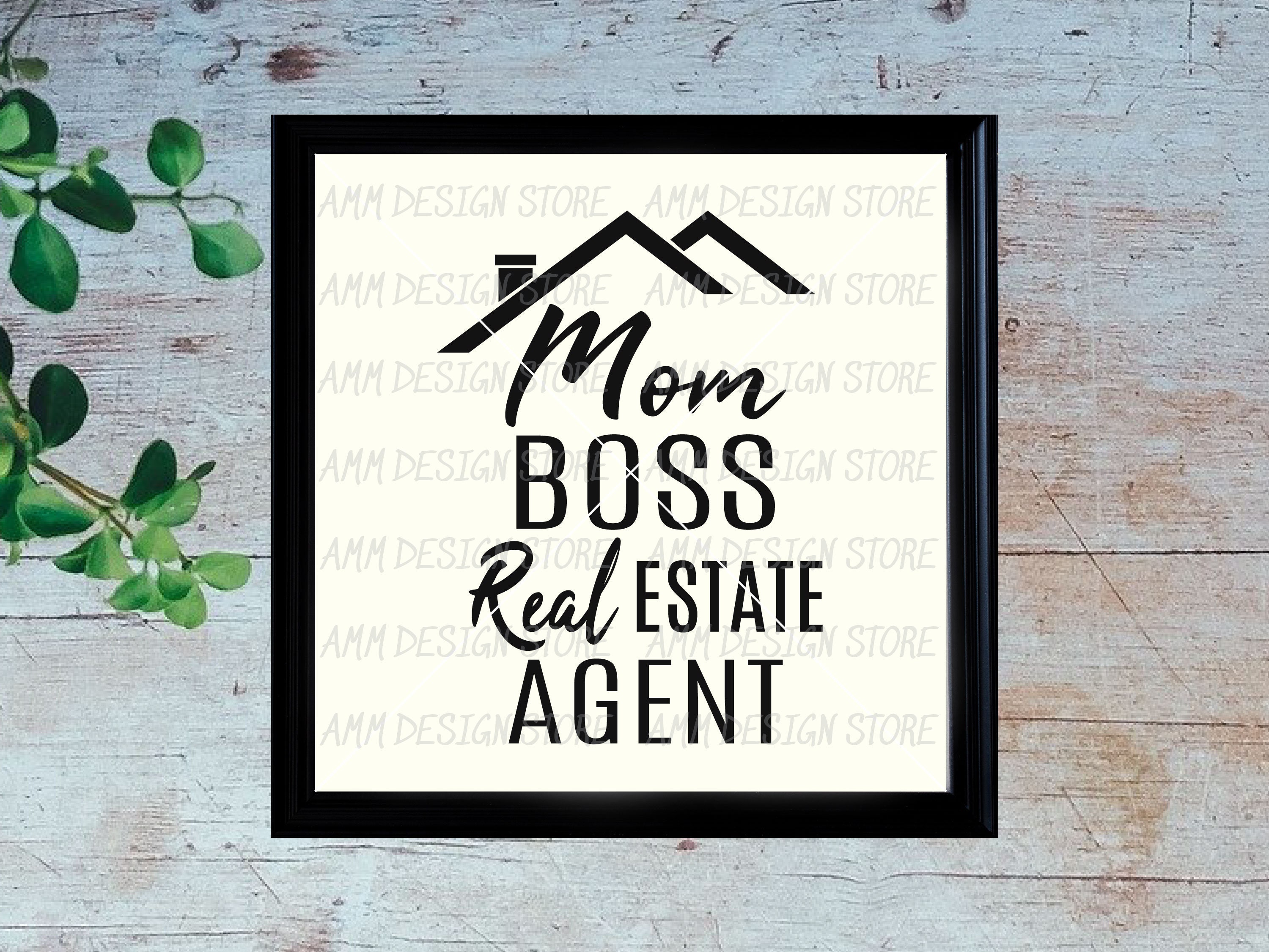 Mom Boss Real Estate Agent Svg, Real Estate Broker Svg, Real Estate ...