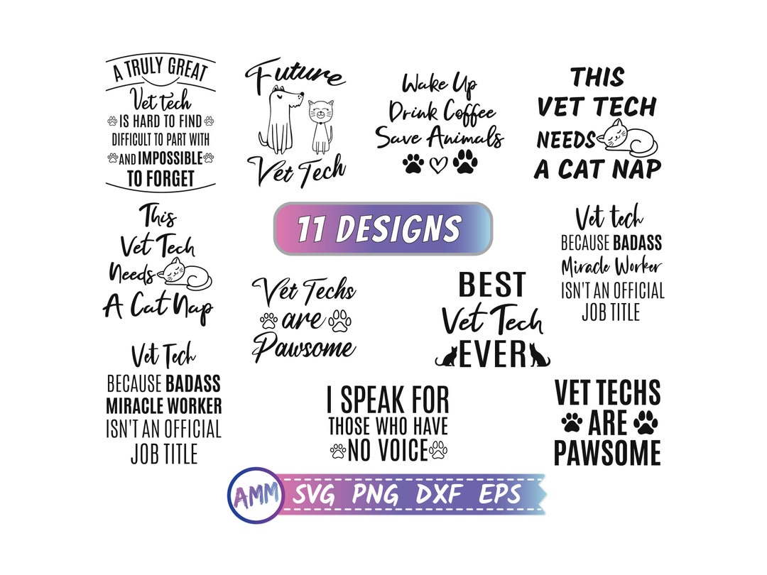 Vet Tech Svg, Vet Tech Bundle Svg, Veterinarian Technician Bundle SVG ...