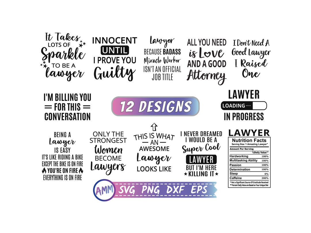 Lawyer SVG, Lawyer Bundle Svg, 12 Designs, Shirt Design Svg, Funny ...