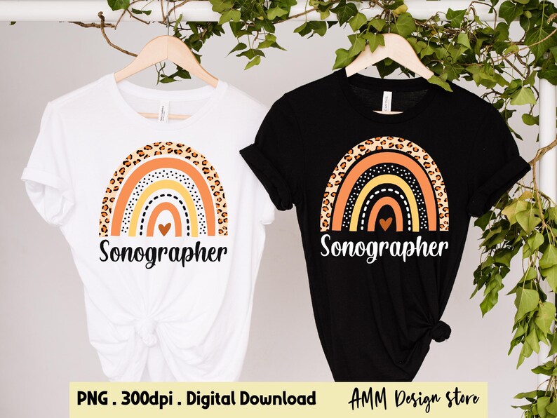 Sonographer Png, Bundle, Sonography Png, Shirt Png, Retro, Rainbow ...