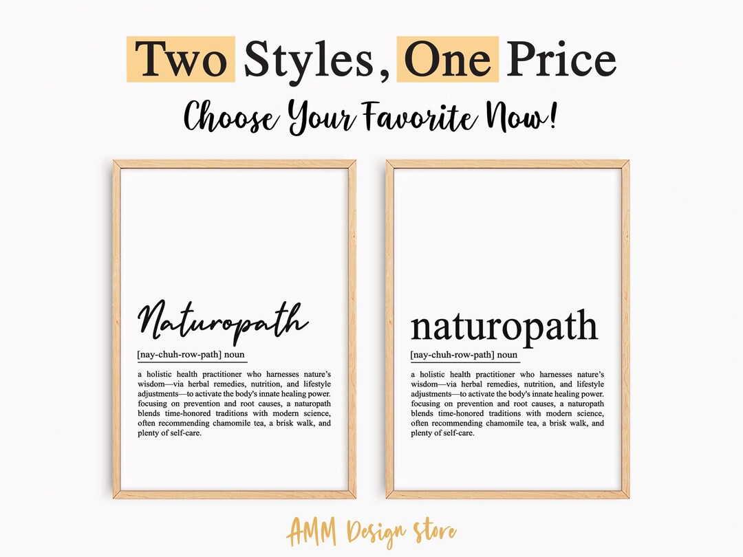 Naturopath Definition Print, Naturopathic Medicine Gift, Naturopath ...