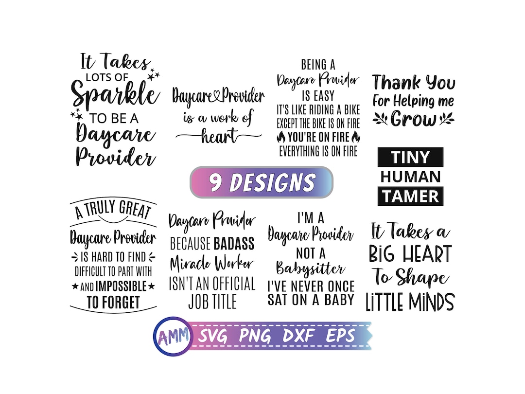 Daycare Provider Svg, Daycare Svg, Bundle Svg, Daycare Teacher Svg ...