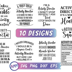 Activity Director SVG Bundle Svg Activity Director Png - Etsy