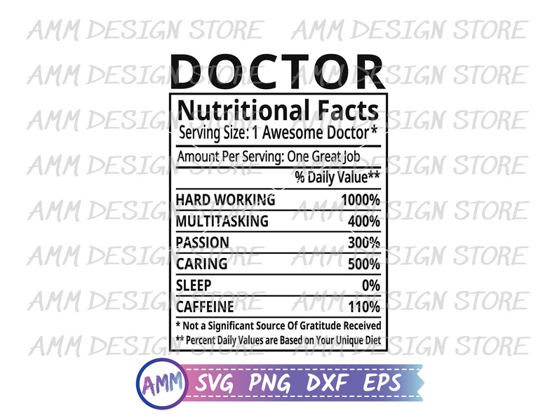 Doctor Svg Doctor Nutritional Facts Svg Doctor Nutrition - Etsy