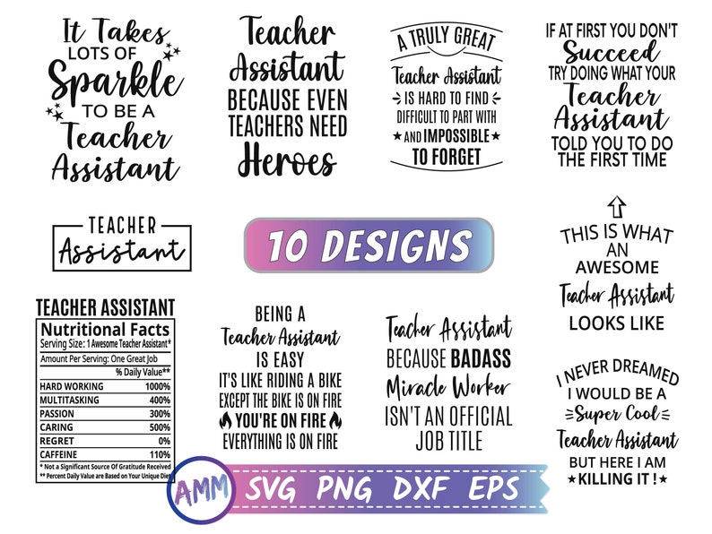 Teacher Assistant SVG Teacher Assistant Bundle SVG Teaching - Etsy