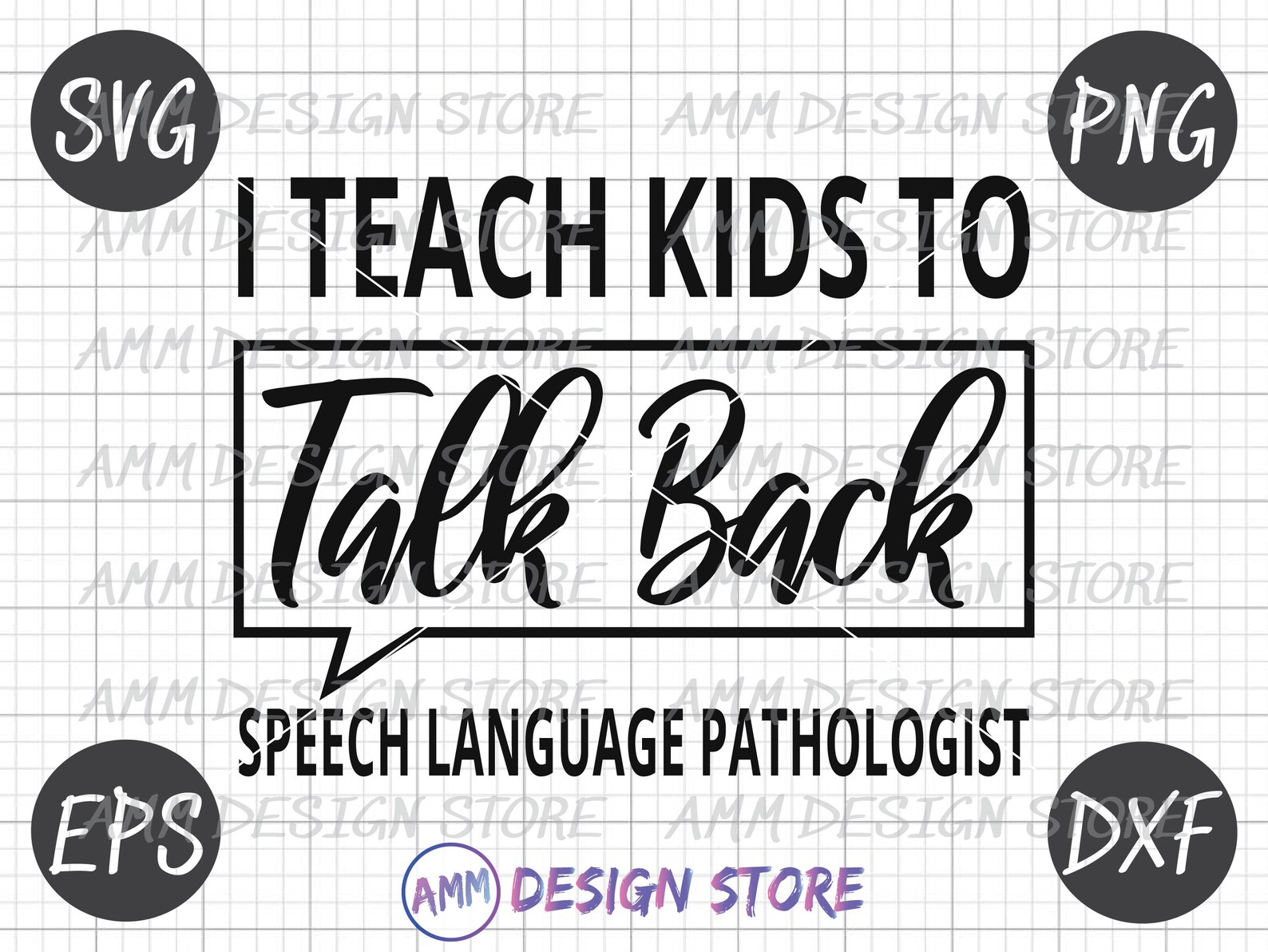 I Teach Kids to Talk Back Svg Speech Language Pathologist - Etsy
