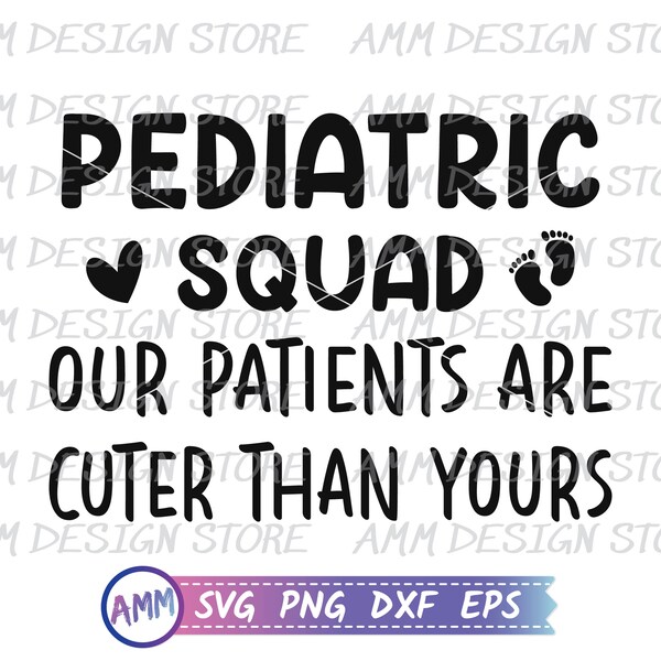 Pediatric Squad Svg - Etsy
