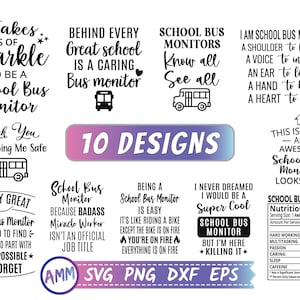 School Bus Monitor Svg Bundle Svg Bus Monitor Svg Bus - Etsy