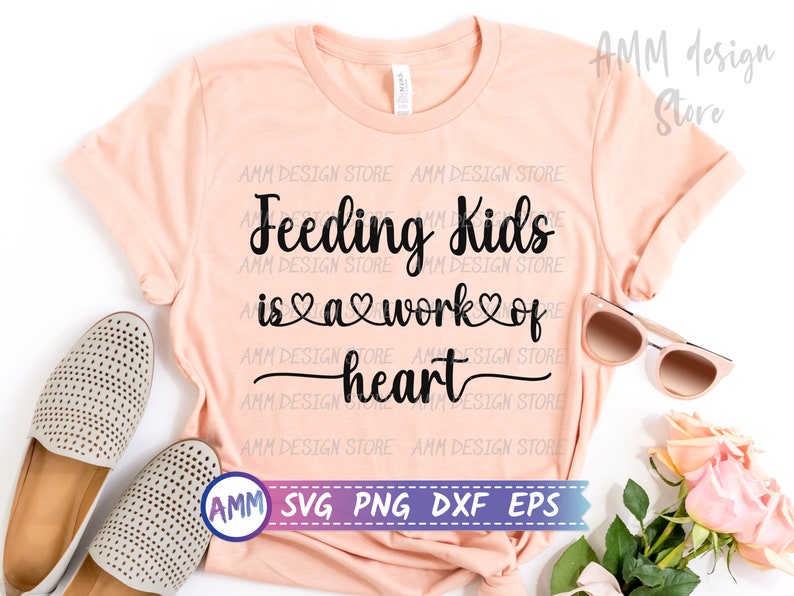 Lunch Lady SVG Feeding Kids is a Work of Heart Svg Cafeteria - Etsy