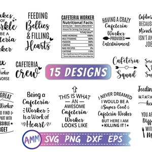 Cafeteria Worker SVG, Cafeteria Worker Bundle Svg, Cafeteria Lady Svg ...