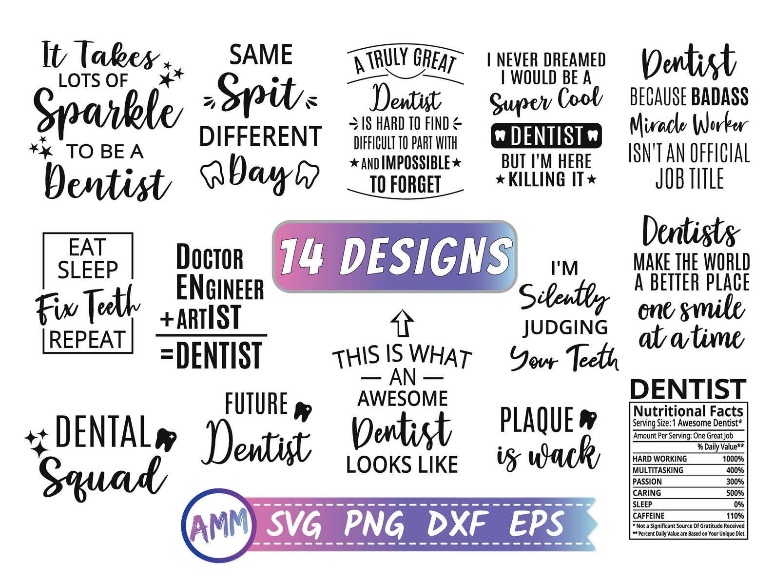 Dentist Svg Dentist Bundle Svg Bundle Svg 14 Designs Tooth - Etsy