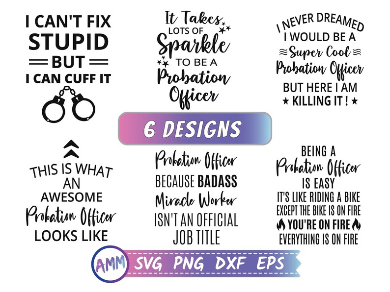 Probation Officer Bundle Svg Probation Officer Svg Probation | Etsy
