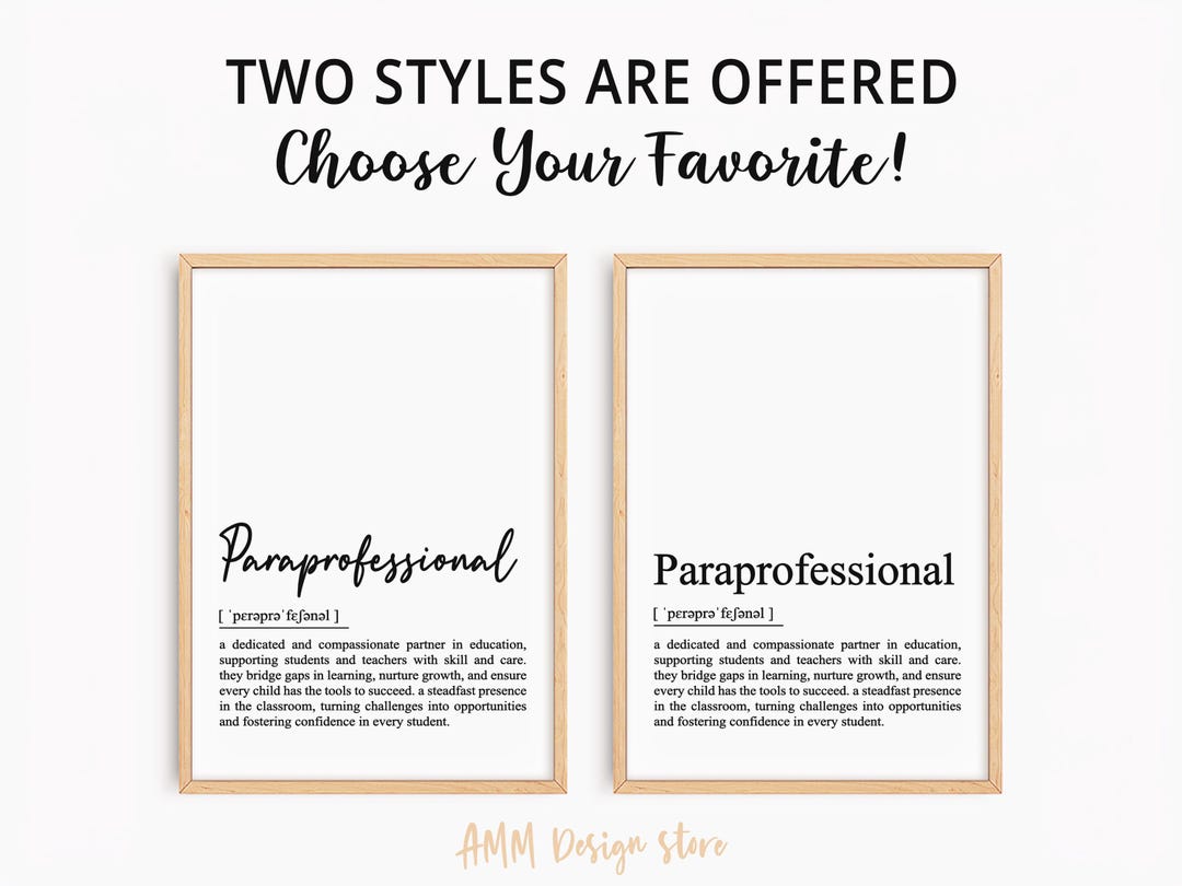 Paraprofessional Definition Print, Paraprofessional Gifts, Surgical ...