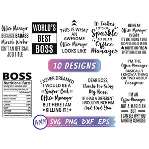 Office Manager SVG, Office Manager Bundle Svg, Boss Svg, Boss Bundle ...