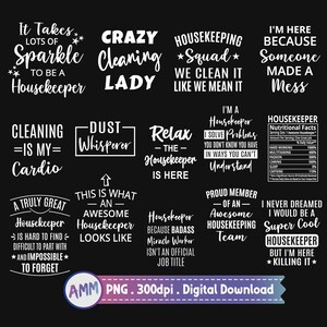 Housekeeper Png Bundle, Housekeeping Png, Cleaning Lady Png, Cleaning ...