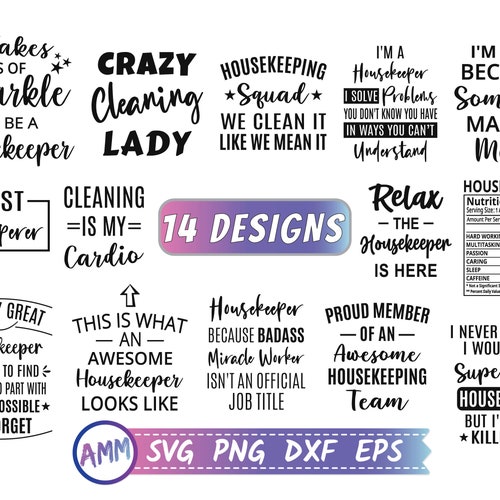 Housekeeping SVG - Etsy
