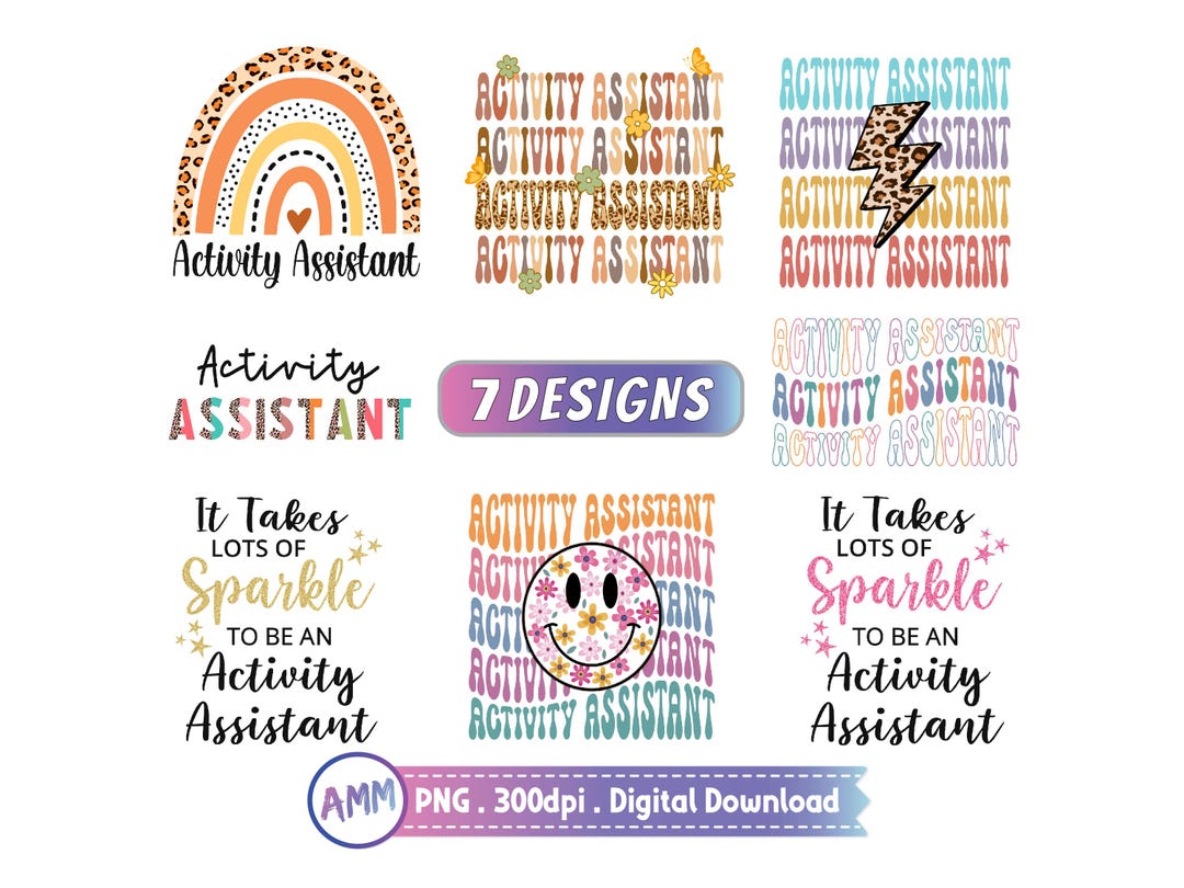 Activity Assistant Png, Bundle, Activity Assistant Shirt Png, Sparkle ...