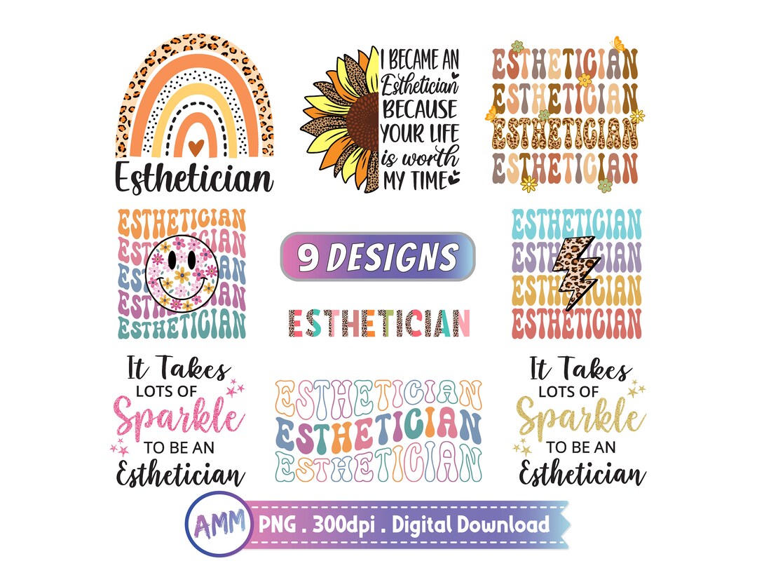 Esthetician Png, Esthetician Bundle Png, Esthetician Png Design ...