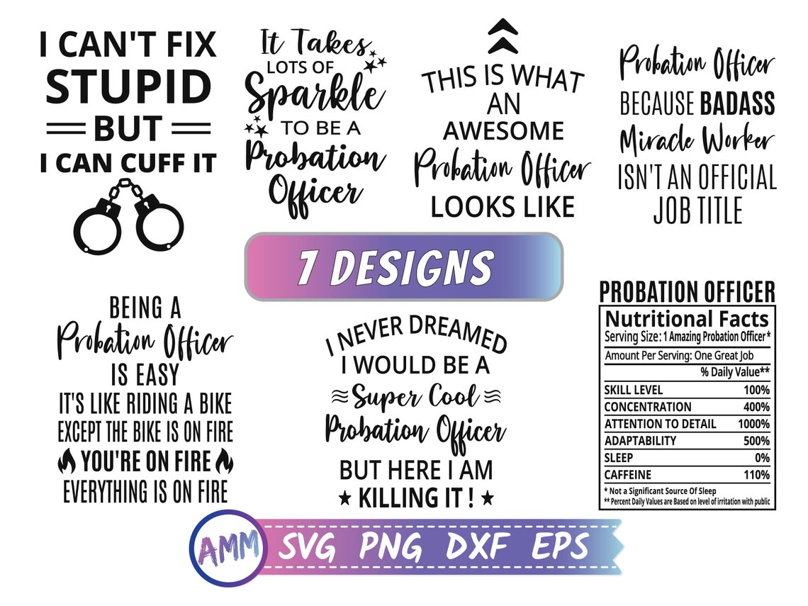 Probation Officer Bundle Svg Probation Officer Svg Probation - Etsy