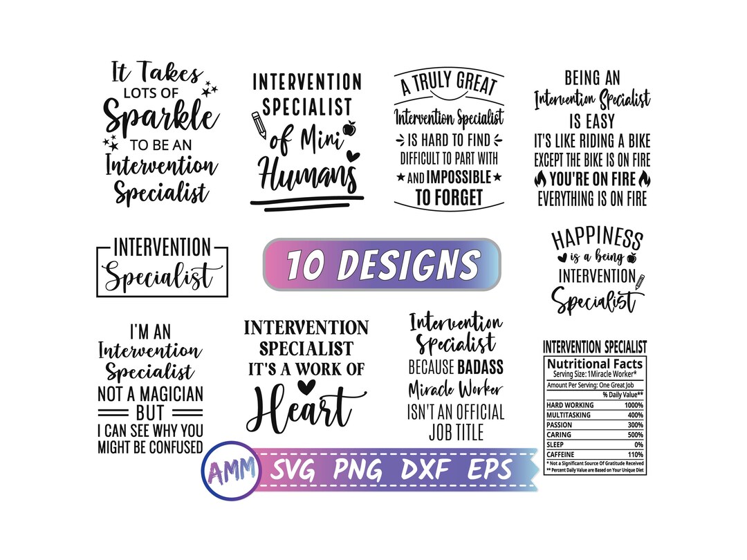 Intervention Specialist SVG, Intervention Specialist Bundle SVG, Early ...