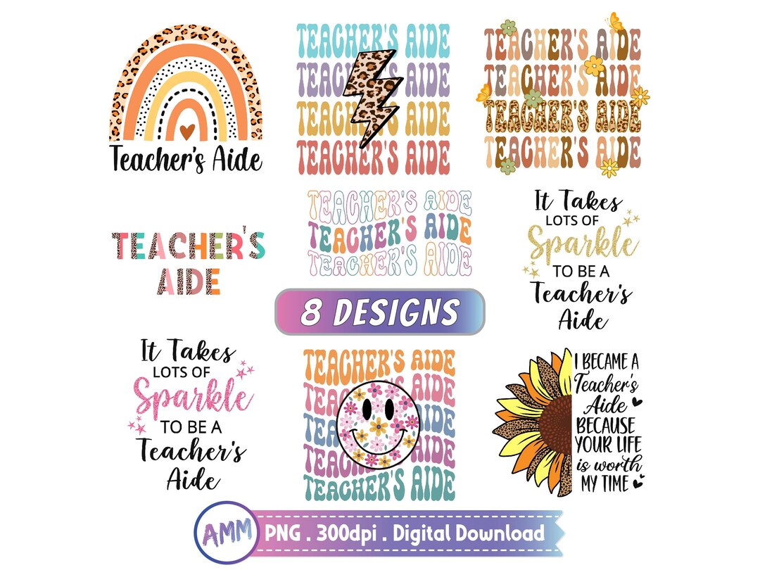 Teacher's Aide Png, Bundle, Teacher Aide Png, Classroom Aide Shirt Png ...