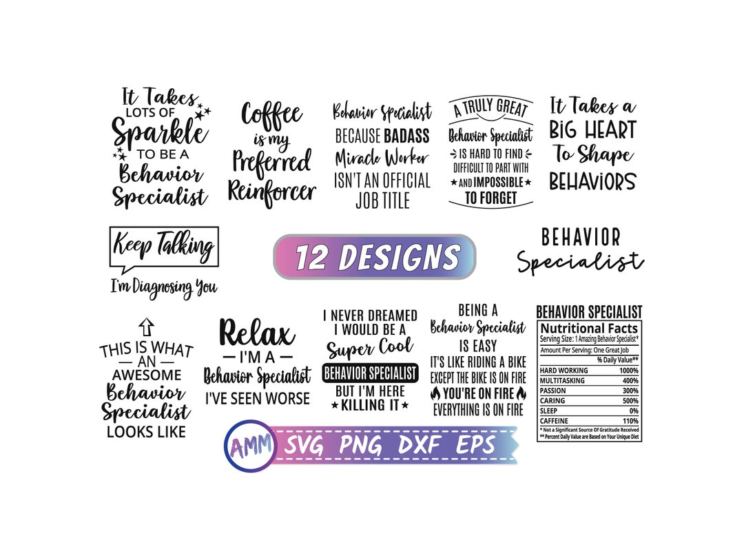 Behavior Specialist Svg, Bundle Svg, BCBA Svg, Behavior Analyst Svg ...