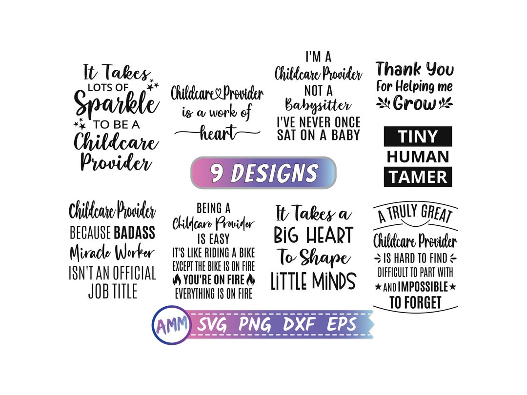 Childcare Provider Svg, Childcare Provider Bundle SVG, Childcare Worker ...