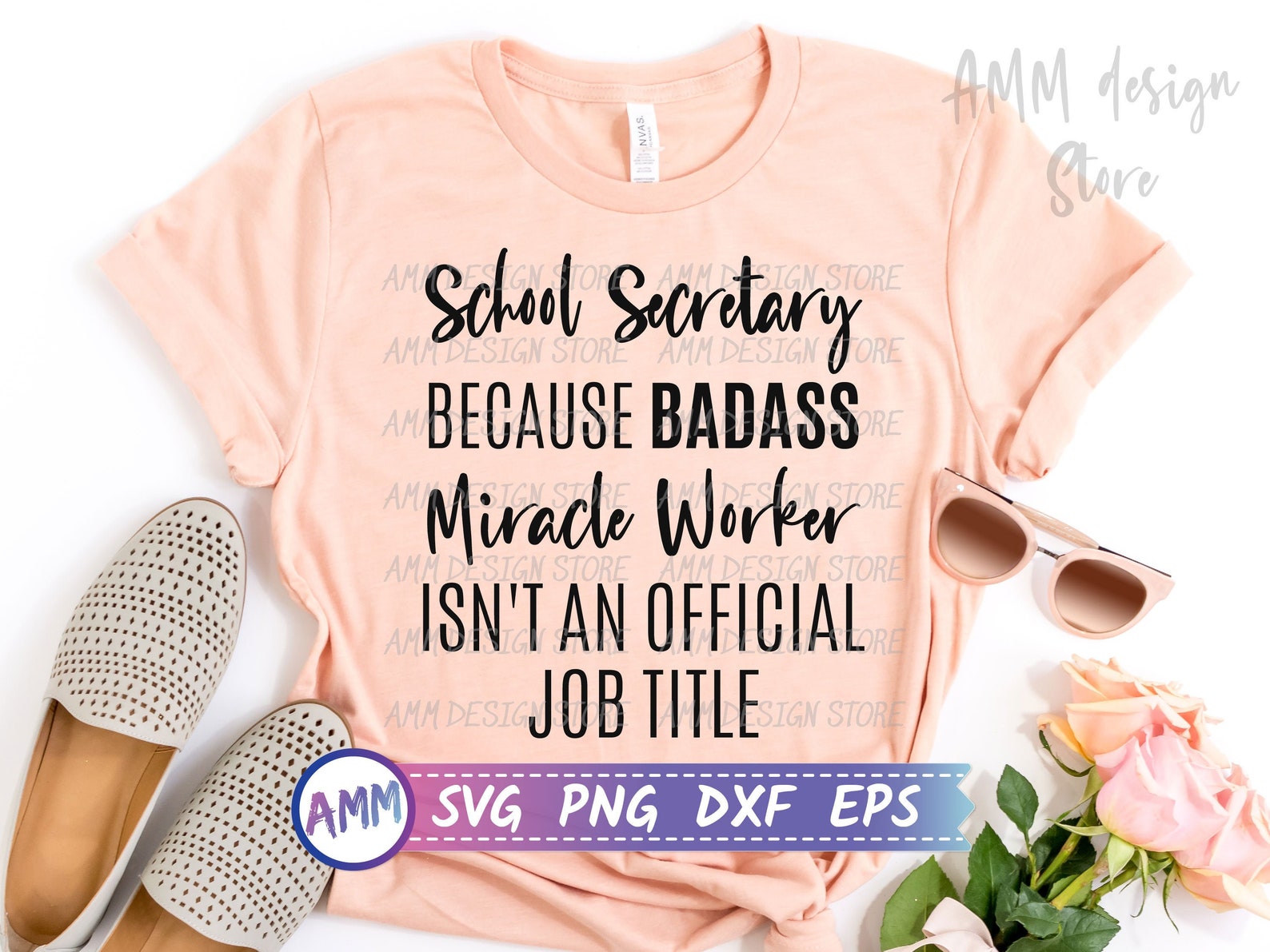 School Secretary SVG, School Secretary SVG Because Badass Miracle ...
