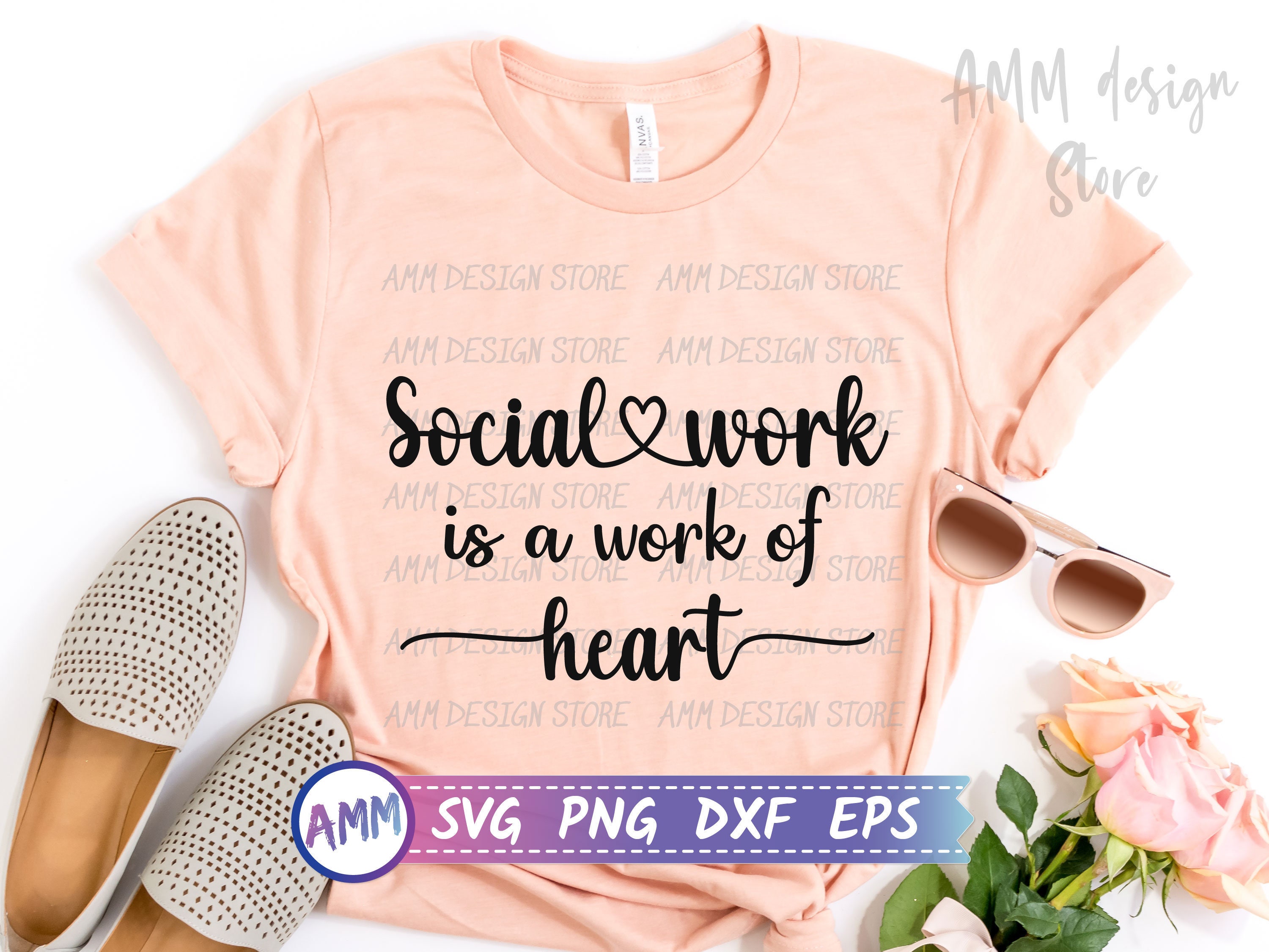 Social Worker Svg, Sw Svg, Social Work is a Work of Heart Svg, Social ...