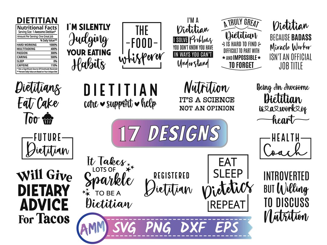 Dietitian SVG RD Svg Dietitian Bundle Svg Nutritionist Svg - Etsy